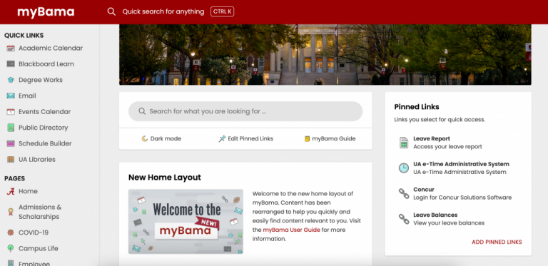 myBama 2.0 – Sunday, May 15 | Office of Information Technology